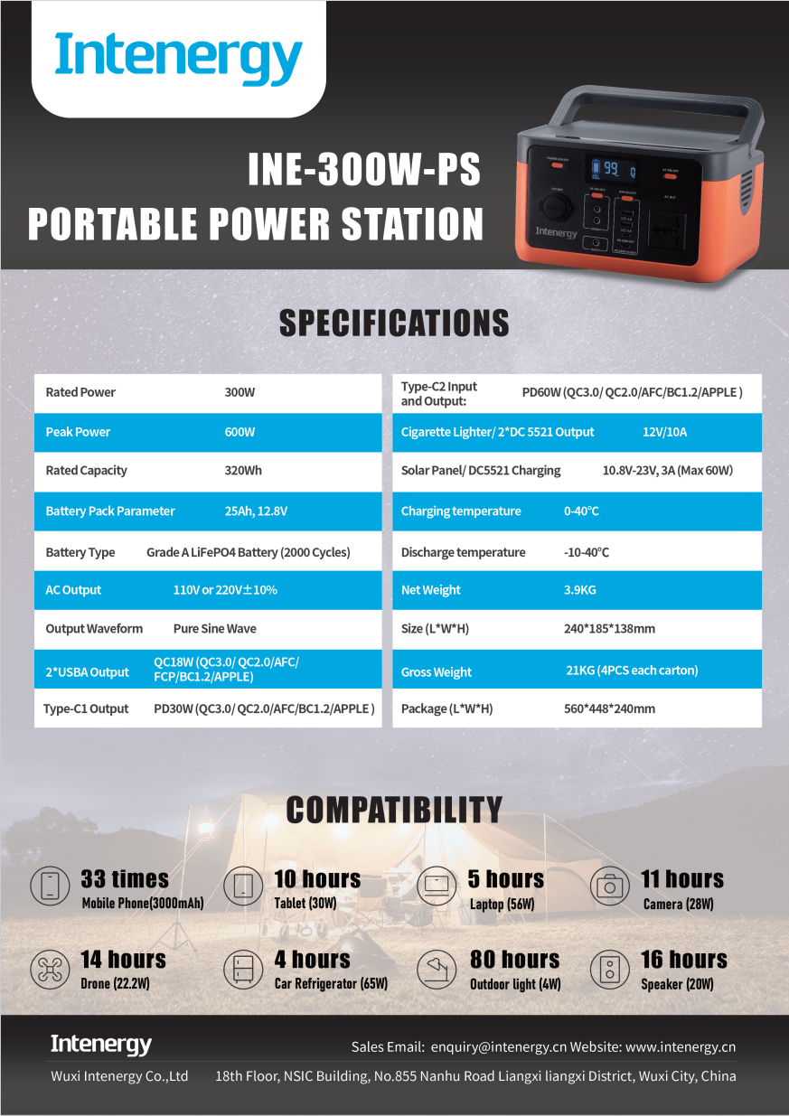 Intenergy 300W Portable Power Station for Camping - Buy portable power ...