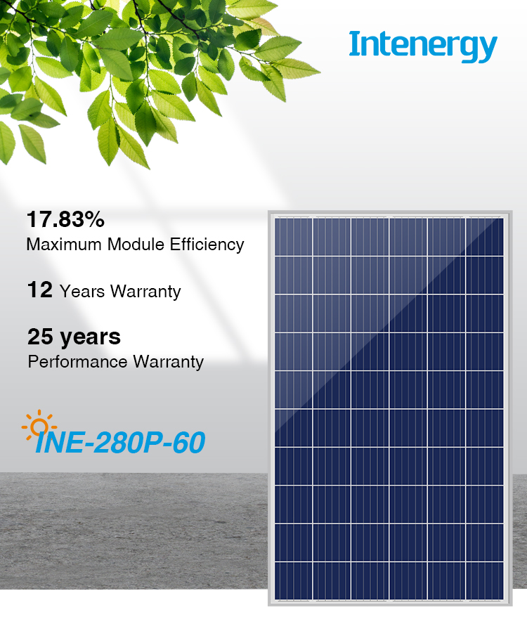 Intenergy 60 Air Cells 280W Portable Photovoltaic Panel Solar Energy ...